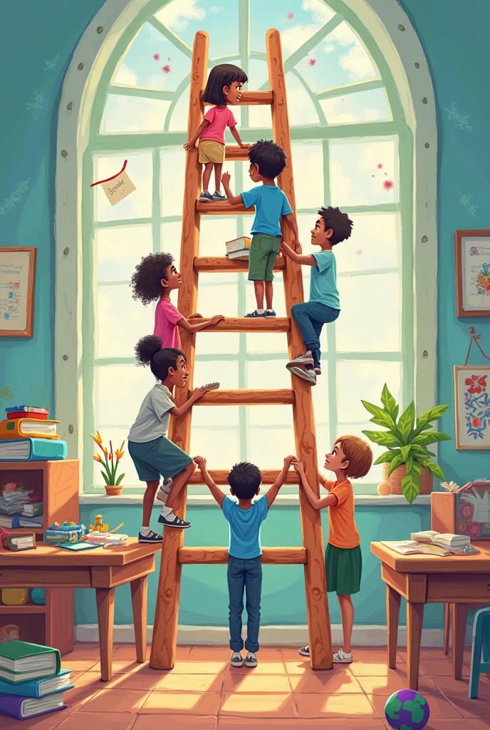 Education ladder inspirational illustration aids for lower primary s ...
