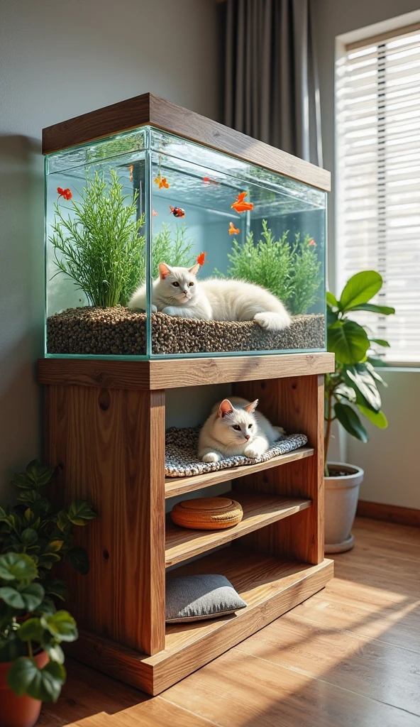 A stunning, hyper-realistic 8K rendering of a uniquely designed fish ...