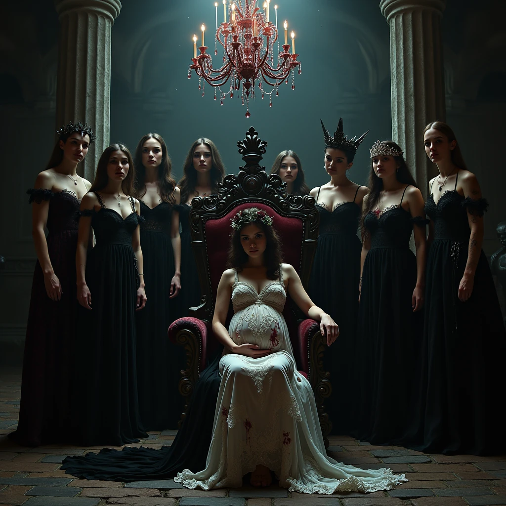 Dark fairy tale gothic style，spiked black castle climbing withering ...