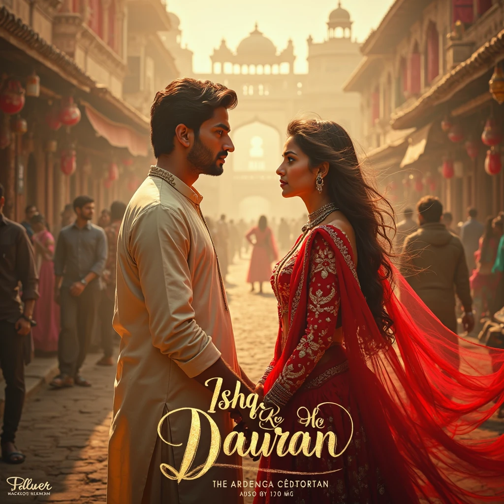 A Bollywood drama movie poster featuring a handsome 25-year-old Indian ...