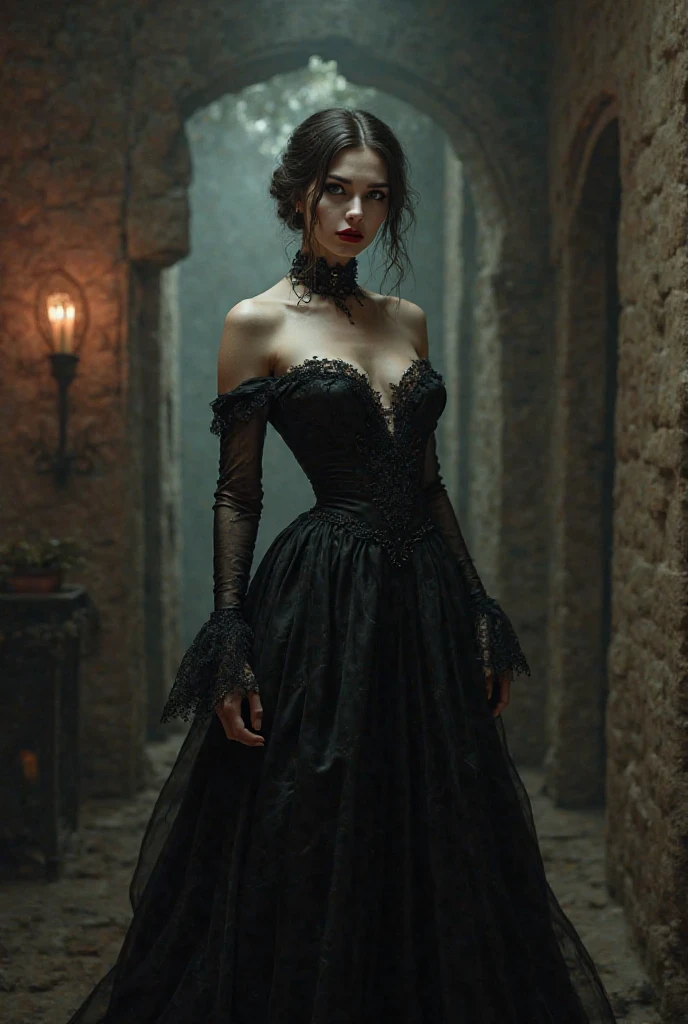 Female vampire goth - SeaArt AI