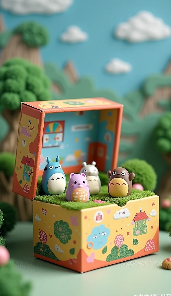 Miniatur Ghibli pack box - SeaArt AI
