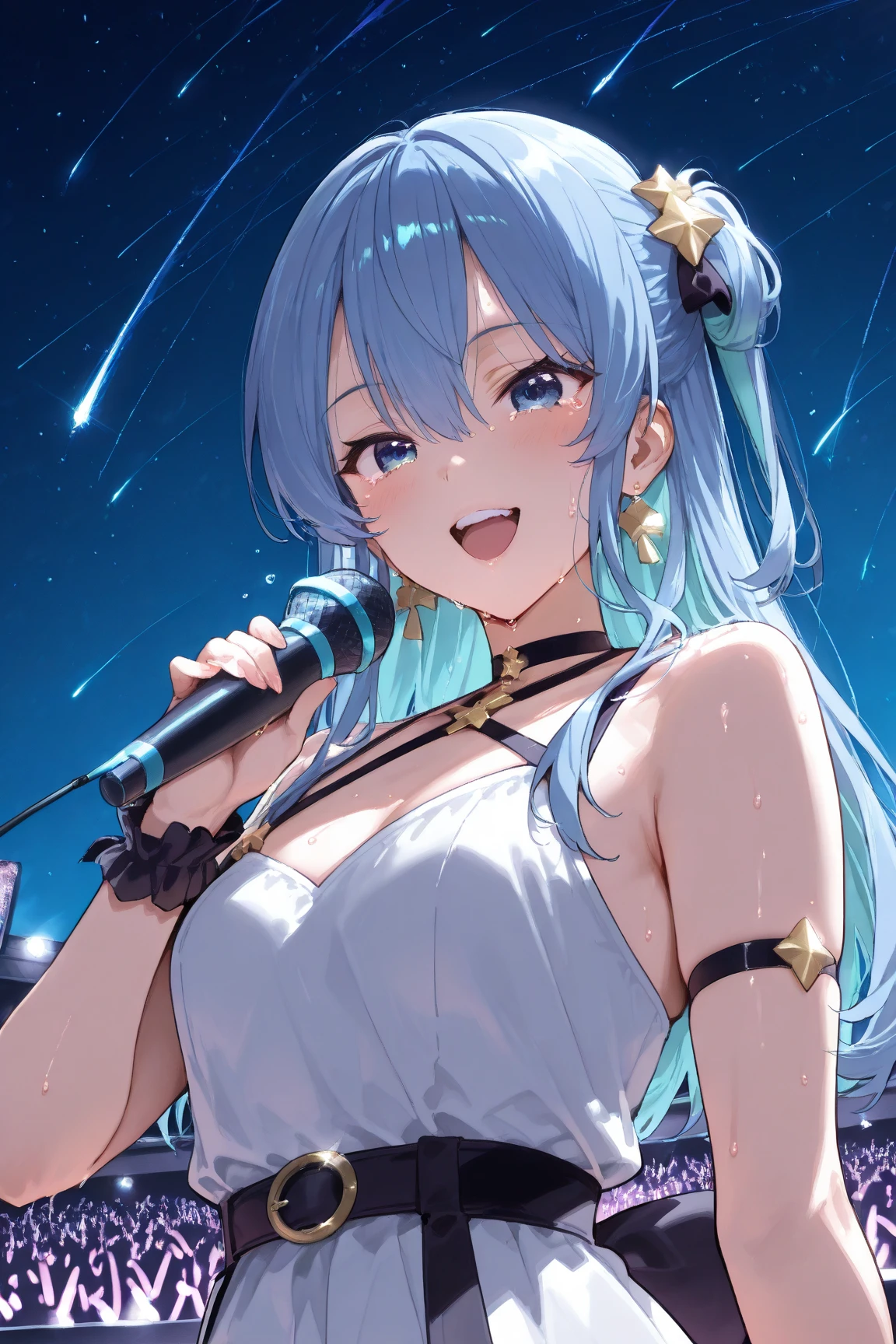 Hoshimachi suisei、beauty、Song、Night Sky、comet、Meteor Shower、tears ...