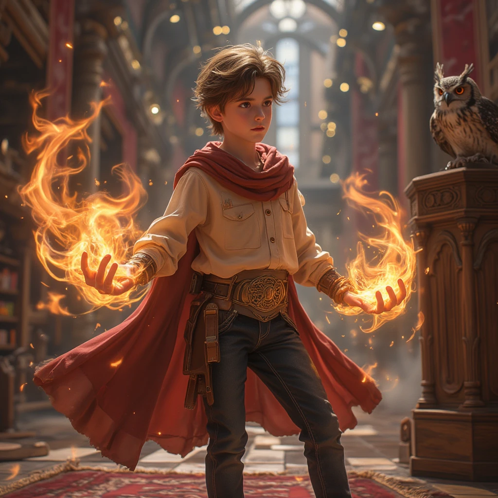 Fantasy,Magic Power,Realistic Boy Wizard - SeaArt AI