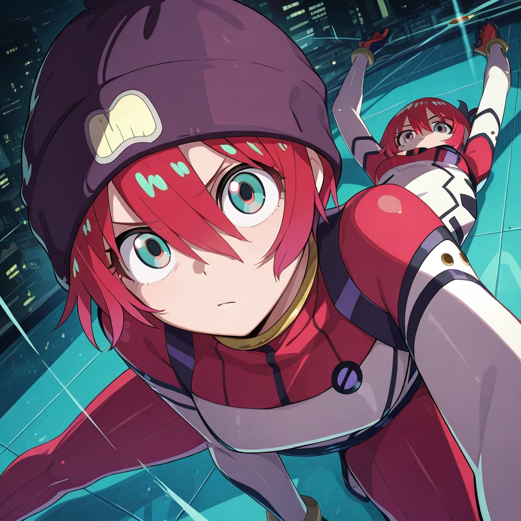 Amate Yuzuriha ,one girl on her back,solo,staring at the viewer - SeaArt AI