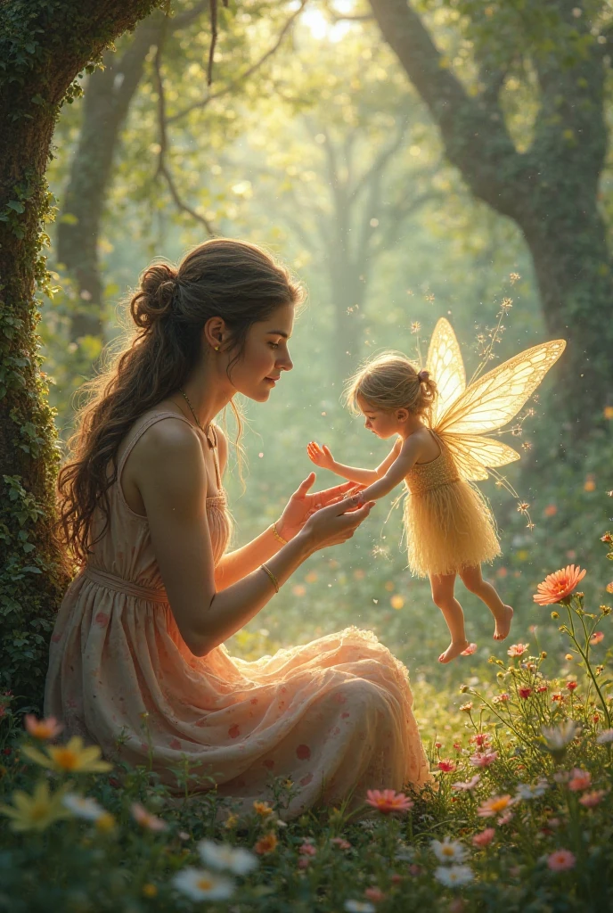 Maria fetched some medicine and carefully tended to the fairy - SeaArt AI