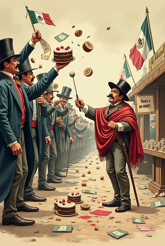 Illustration style of political cartoon 19th century, satirizing the ...