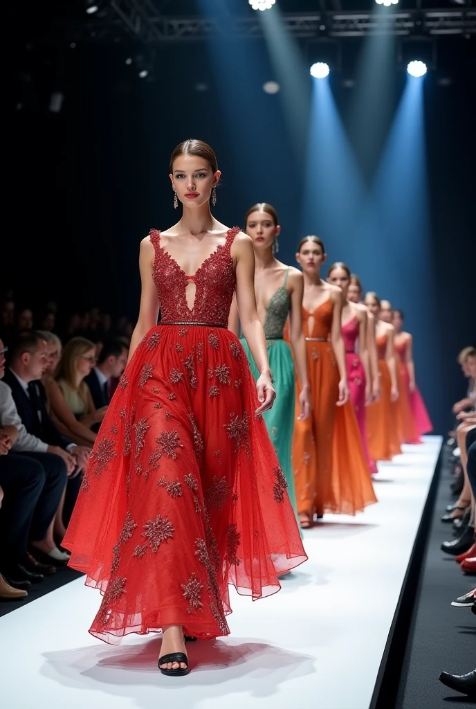 Fashion show ramp walk girls - SeaArt AI