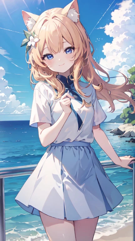 Best Quality、masterpiece、 in the bathroom 、8k、Summer sky、early summer ...