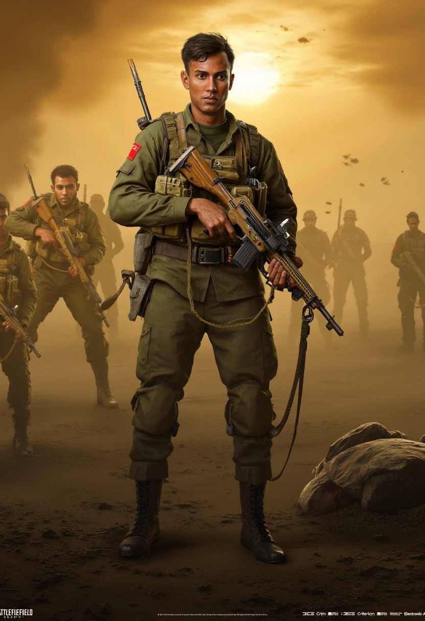 "A courageous young Bangladeshi soldier, Mohammad Mostofa Kamal - SeaArt AI