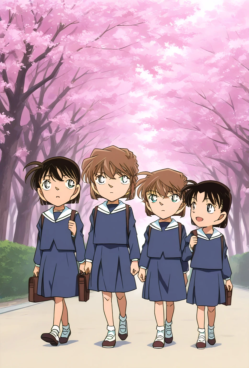 Conan Edogawa、Haibara Ai、 Yoshida Ayumi、Three elementary school ...