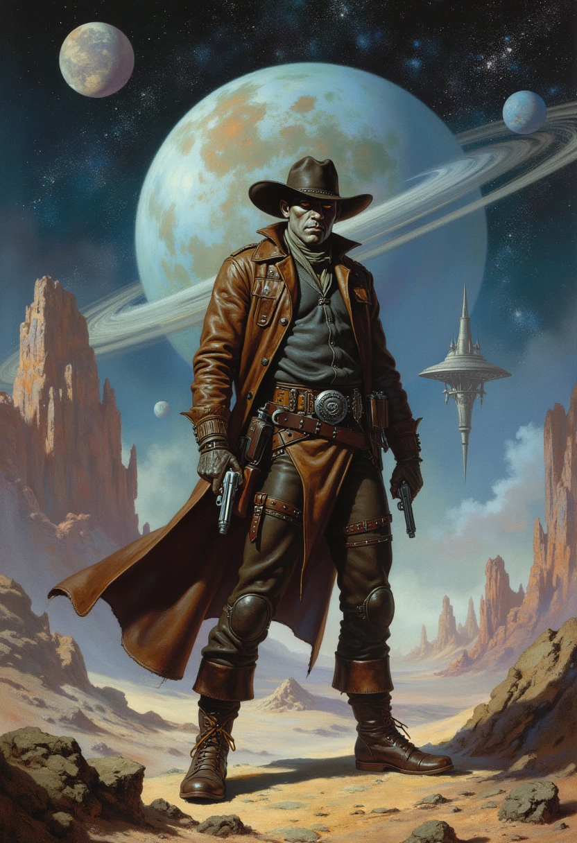 Alien-themed Space faring alien cowboy, the surreal Wild West of the ...