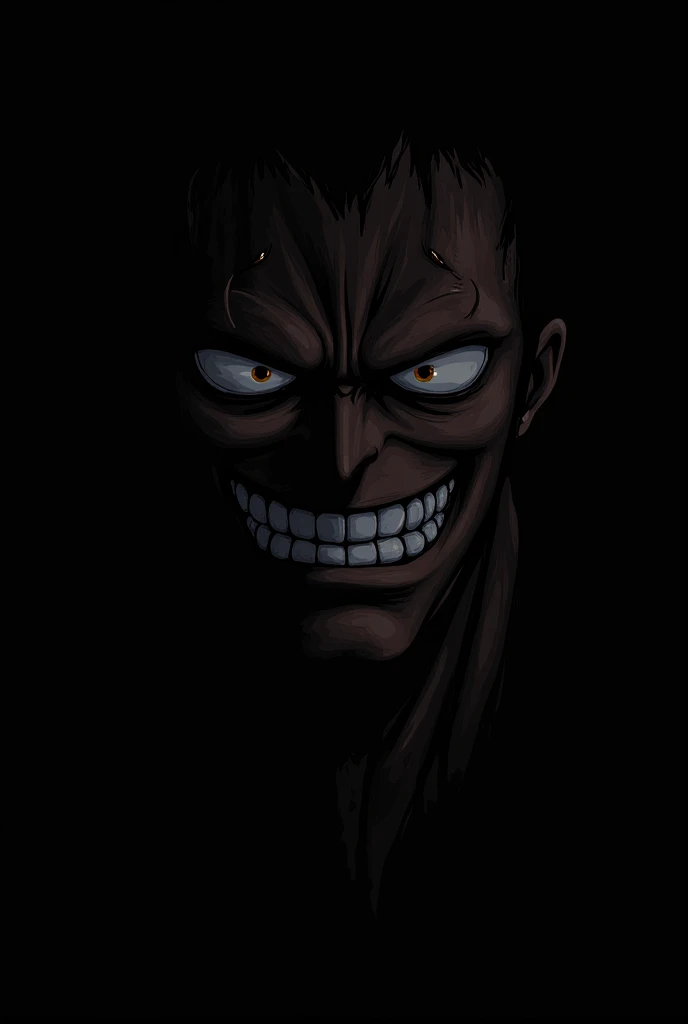 Scary Ronoroa Zoro face in the total black background - SeaArt AI