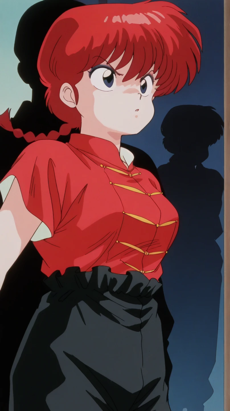 Ranma grabed from behind by black silhouette of man with purple can of ...