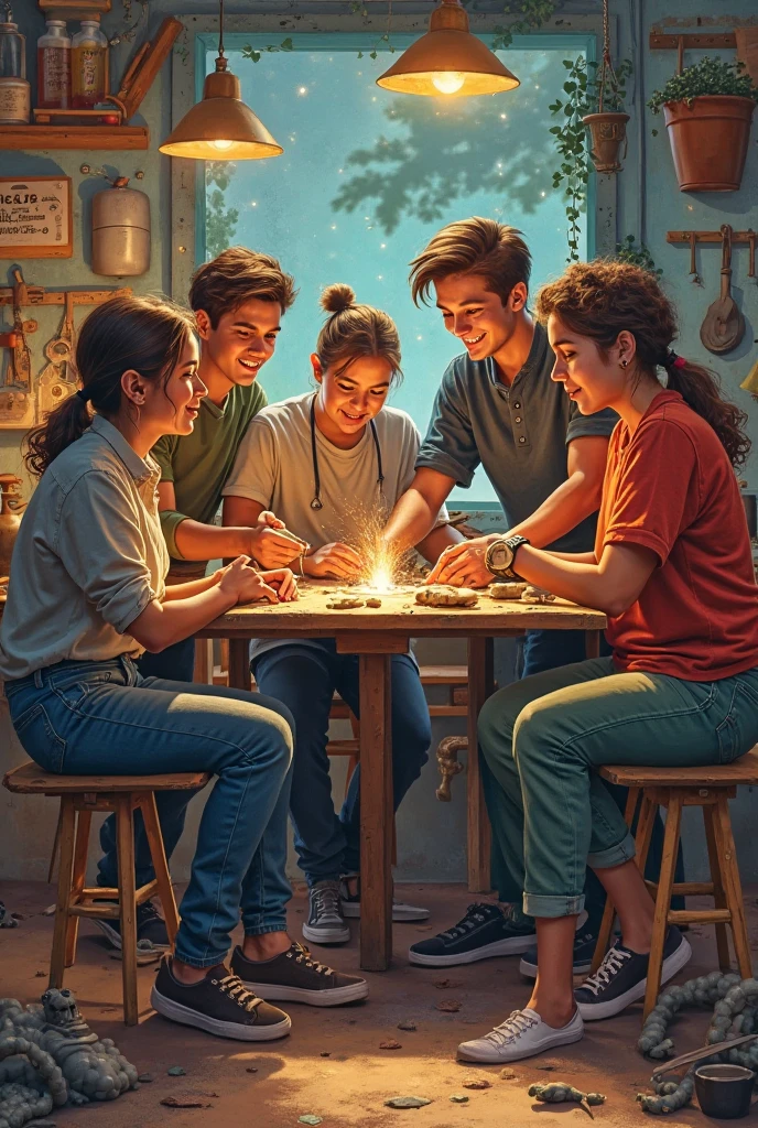 Create me a group profile image where the topic is about 6 people ...