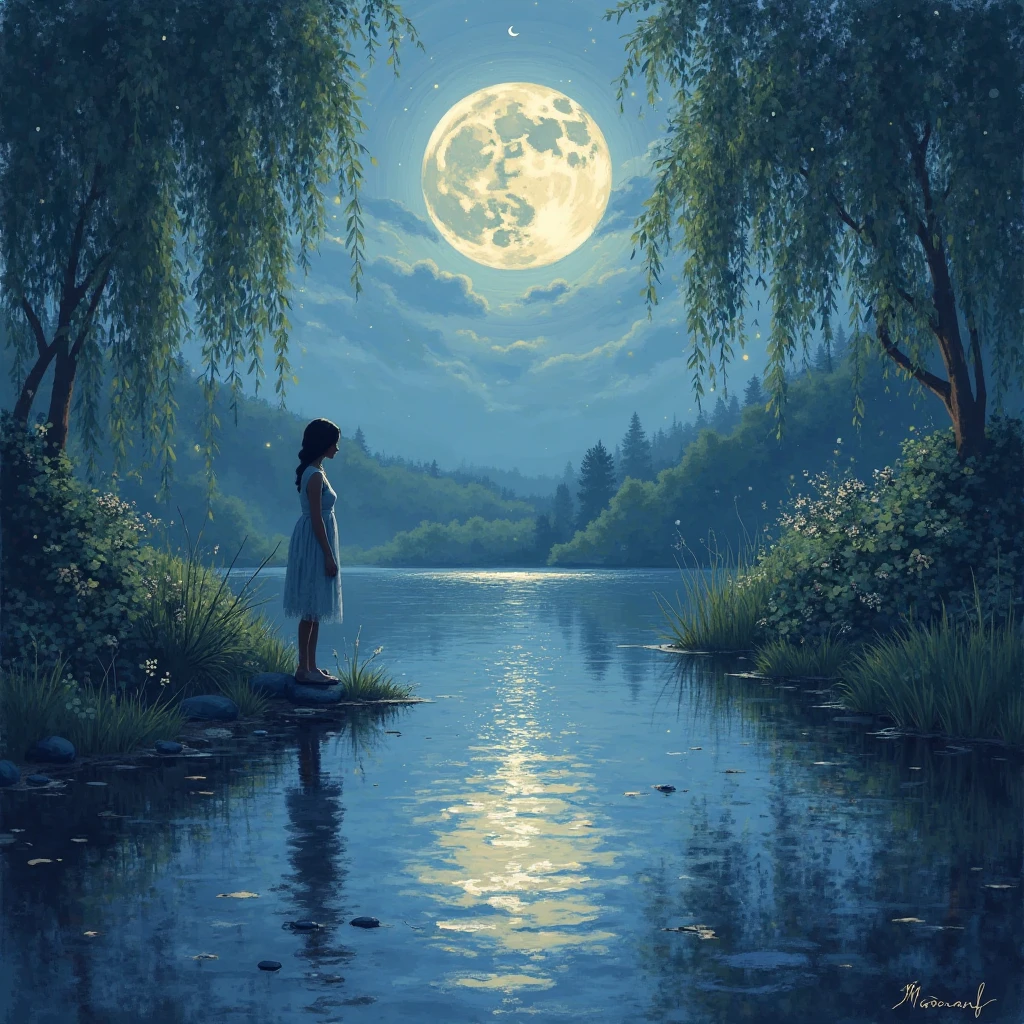 represent in an image the impressionist musical work of Clauded Debussy ...
