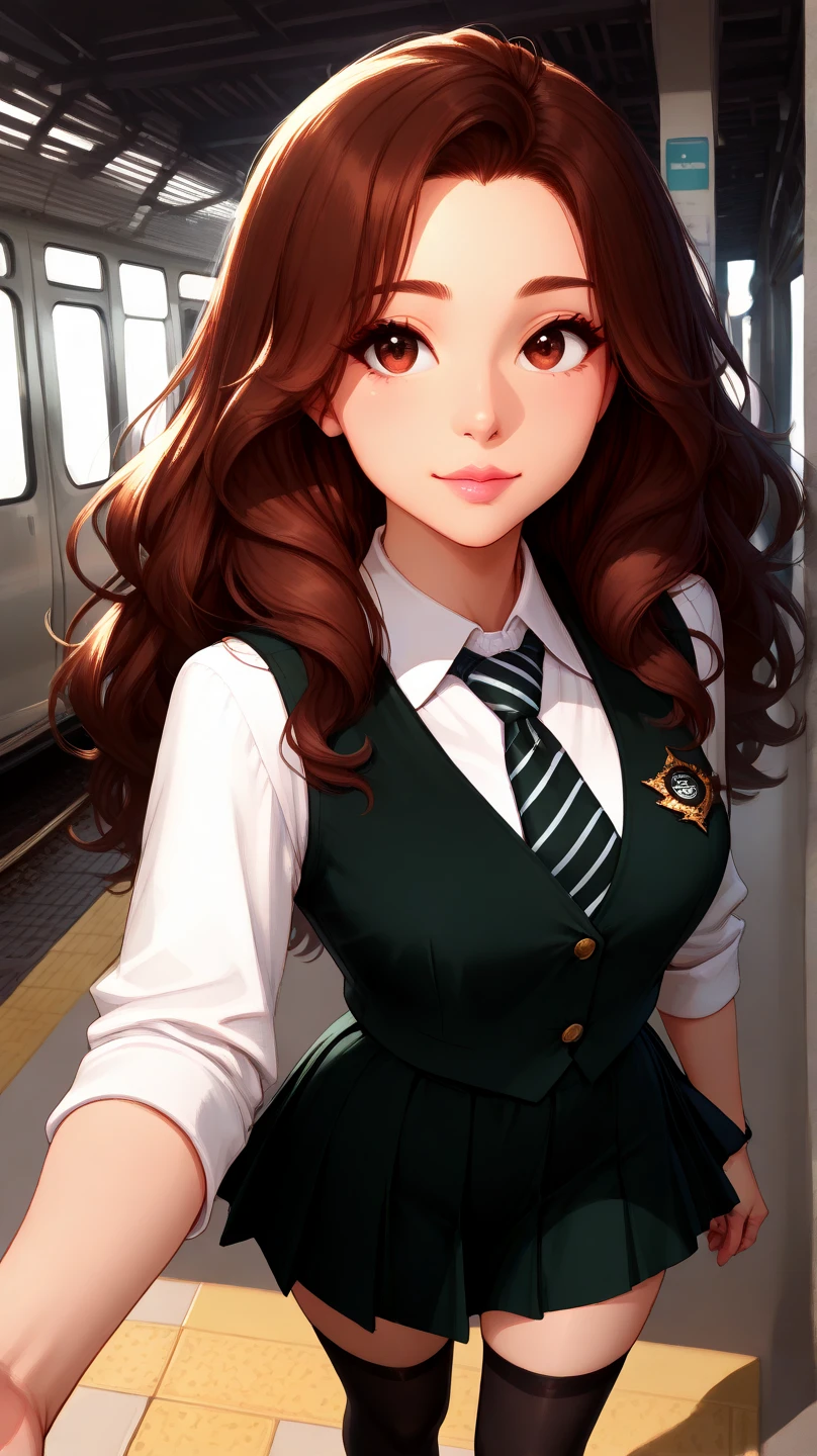 Ultra-detailed, anime-style full-body illustration of a young Japanese ...