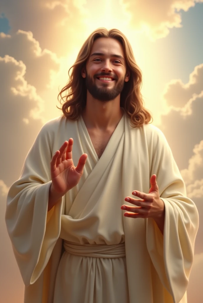 Create Jesus smiling and greeting - SeaArt AI