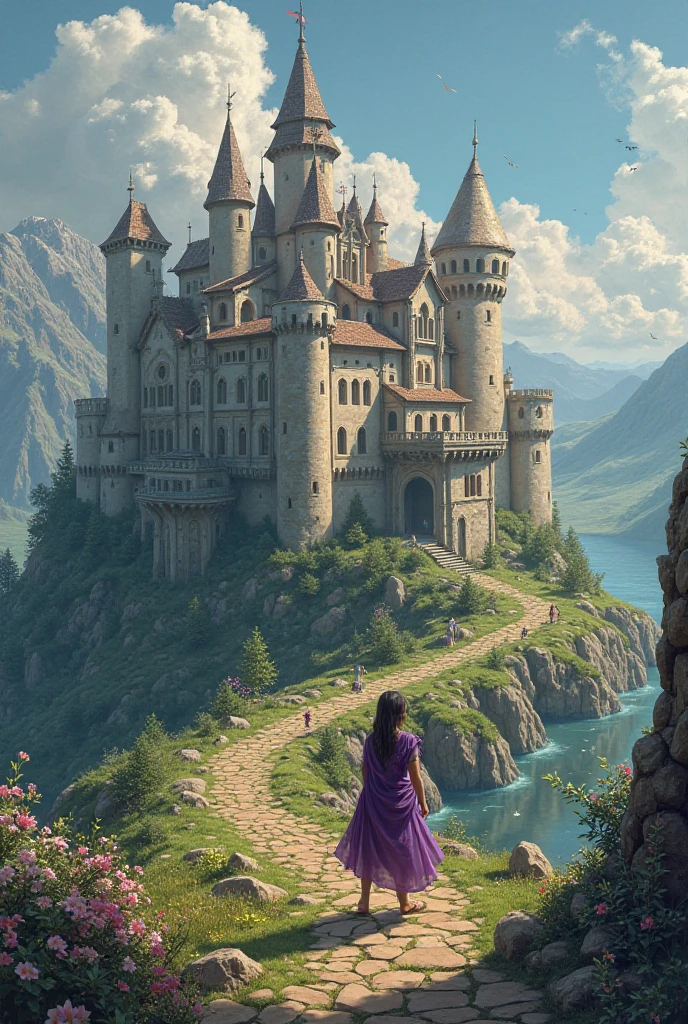 Castle Once upon a time, in a beautiful valley, a thirteen - SeaArt AI