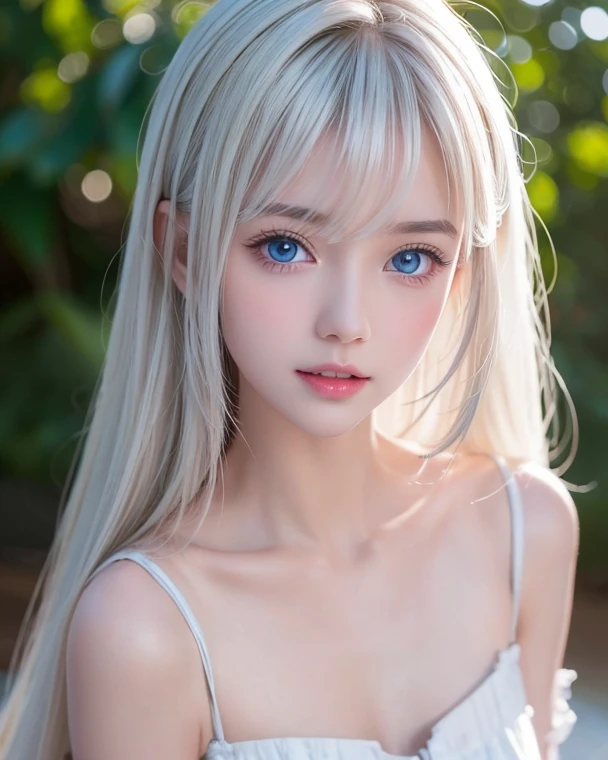 Portrait、School uniform、bright expression、 young, shiny, radiant white ...