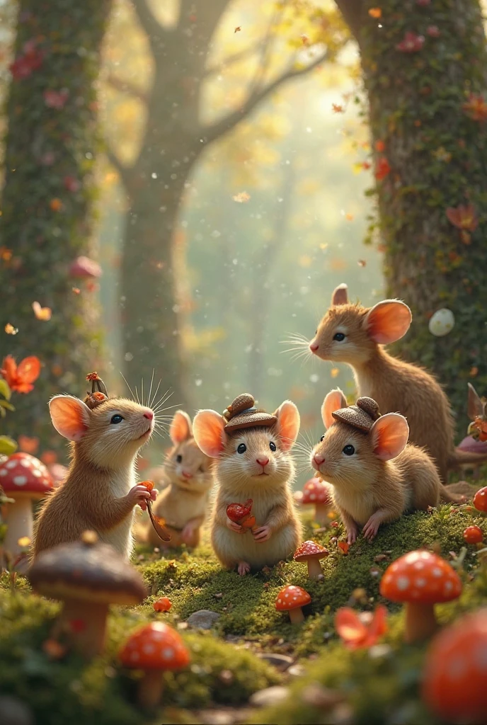 Little mice and friends - SeaArt AI
