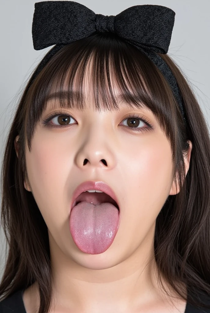 I'm opening my mouth wide and sticking out my tongue to see inside - SeaArt AI