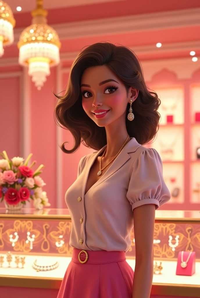 A pink girlie Jewelry store named ‘jewels by agbeke’ with a beautiful ...