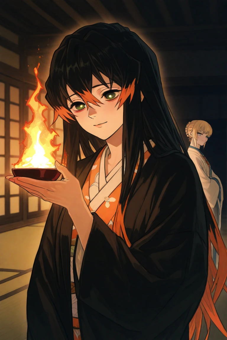 Voici une description d’image pour un style anime de Nezuko Kamado ...