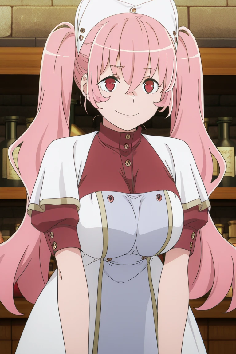 Heith velvet (danmachi), long hair, pink hair, twintails, hair between ...