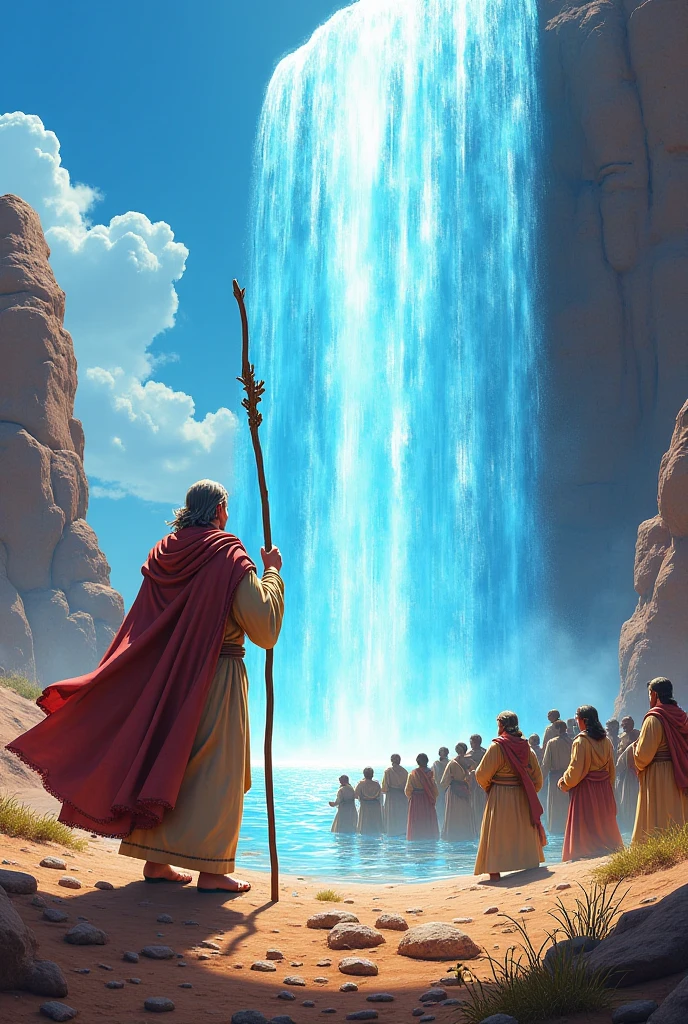 Can you make colourful picture of God gave water from Rock for Bible ...
