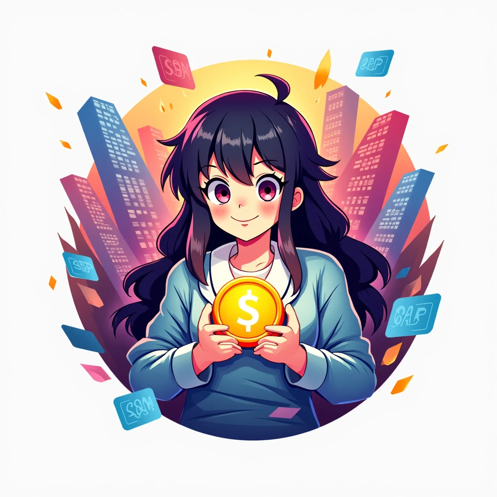 Logo brand bank money anime - SeaArt AI