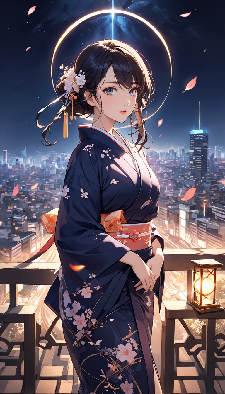 This is an illustration of an anime girl with a perfect hourglass ...