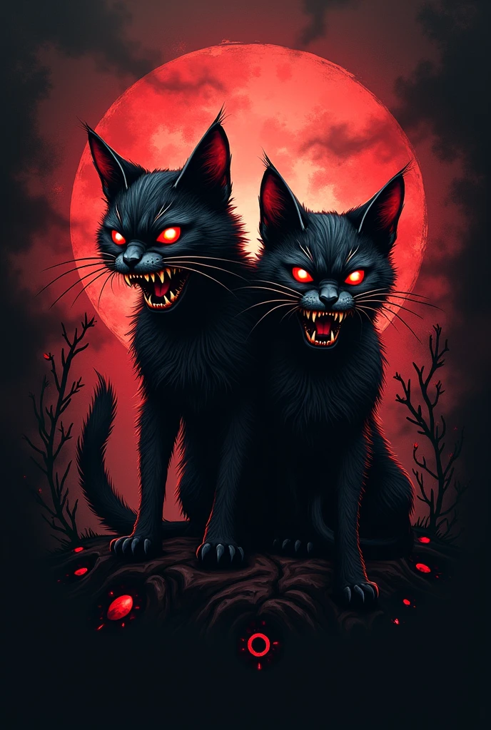 Logo "Barbara Giusto" demon cats horror - SeaArt AI