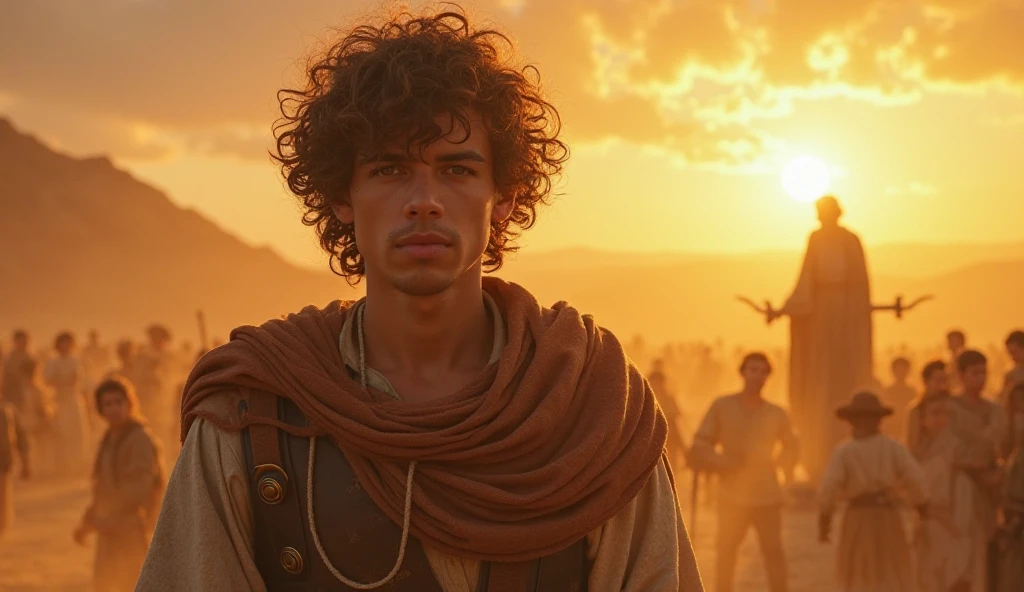 age biblical character David, good looking, curly hair, Hit Goliath ...