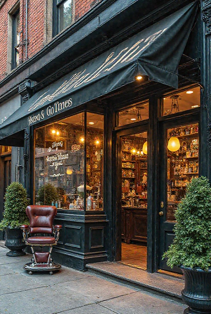 Barber shop outside - SeaArt AI