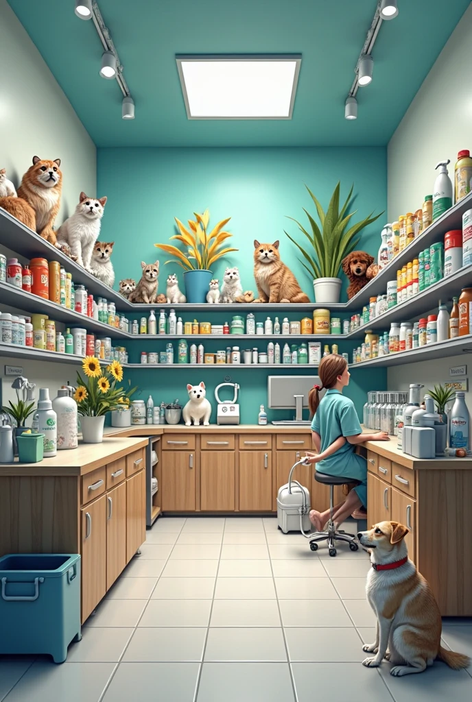A big store with grooming section, clinic section, pet mart and ...