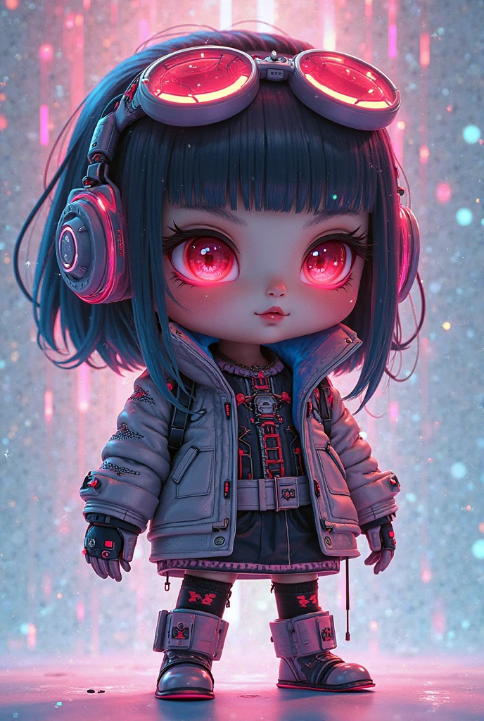 Japanese chibi girl, cyber punk, futuristic, no back ground, - SeaArt AI