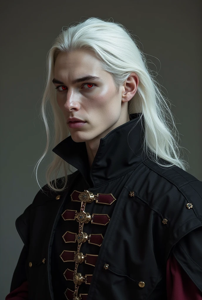 Create the image of the vampire Caius Volturi with the description of ...