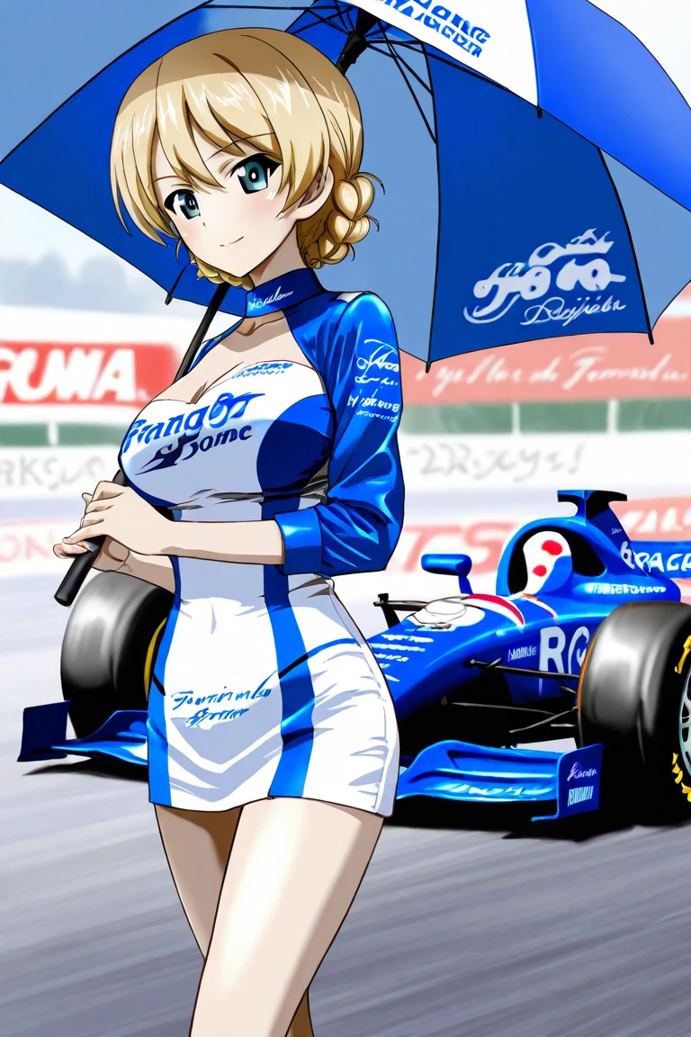 Formula one,racing car,darjeeling \(girls und panzer\),race queen ...