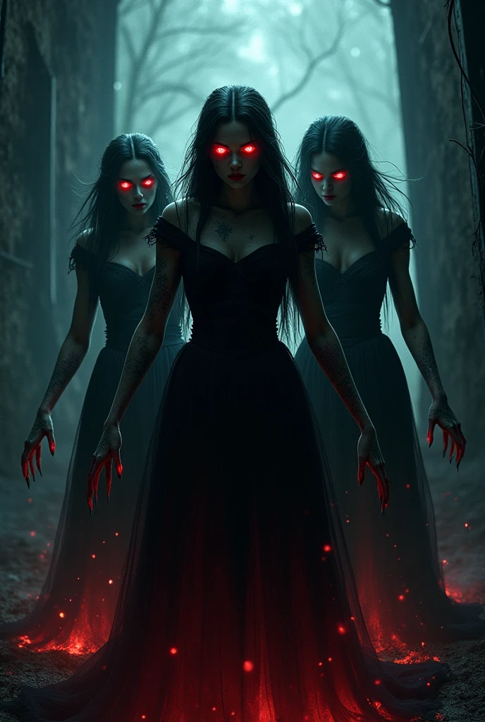 Scary 4 princesses who come to the naughty s at 3 am and scare - SeaArt AI