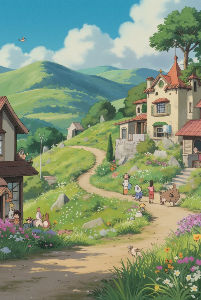 Turn this image into a Ghibli cartoon - SeaArt AI