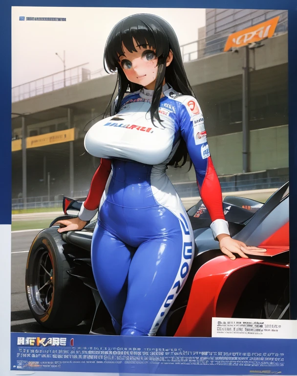 Pretty Girl Race Queen、F1 Fastest Design Match！Standing in front of the ...