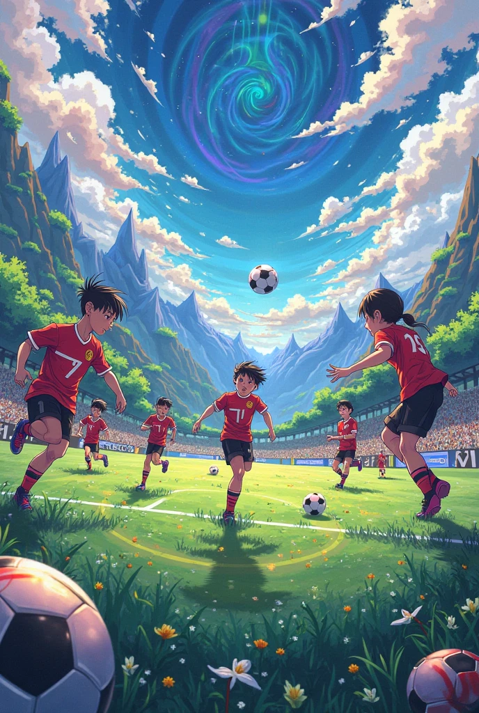 Anime style soccer field - SeaArt AI