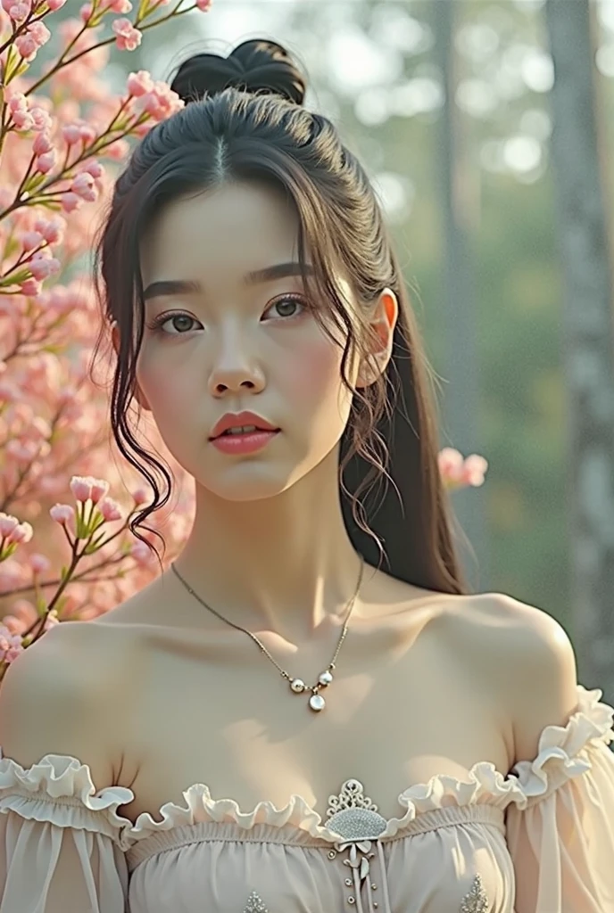 , ruan jia and mandy jurgens, realistic,life-like skin texture - SeaArt AI