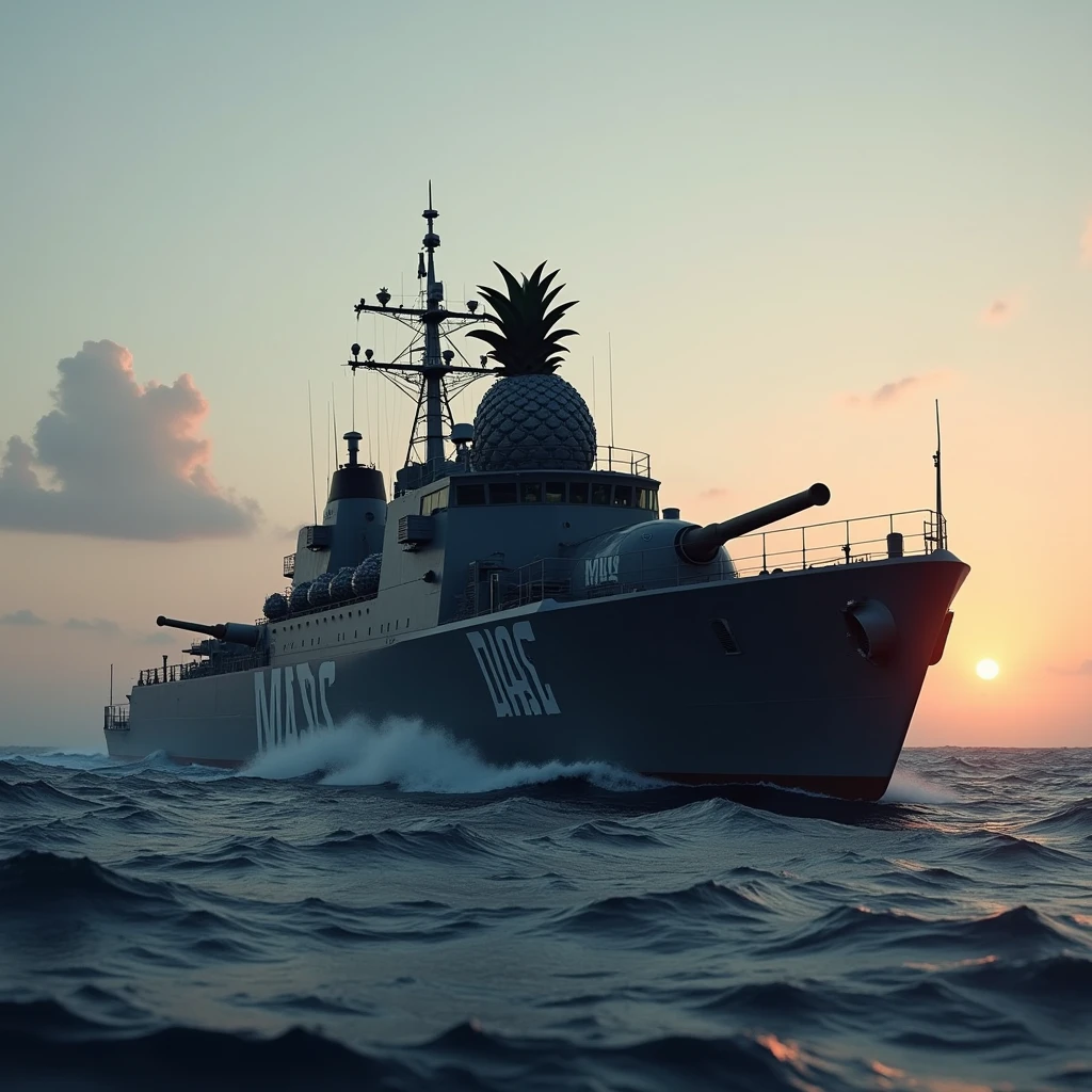 Armed patrol boat, torpedo launcher, pineapple turret with gun - SeaArt AI