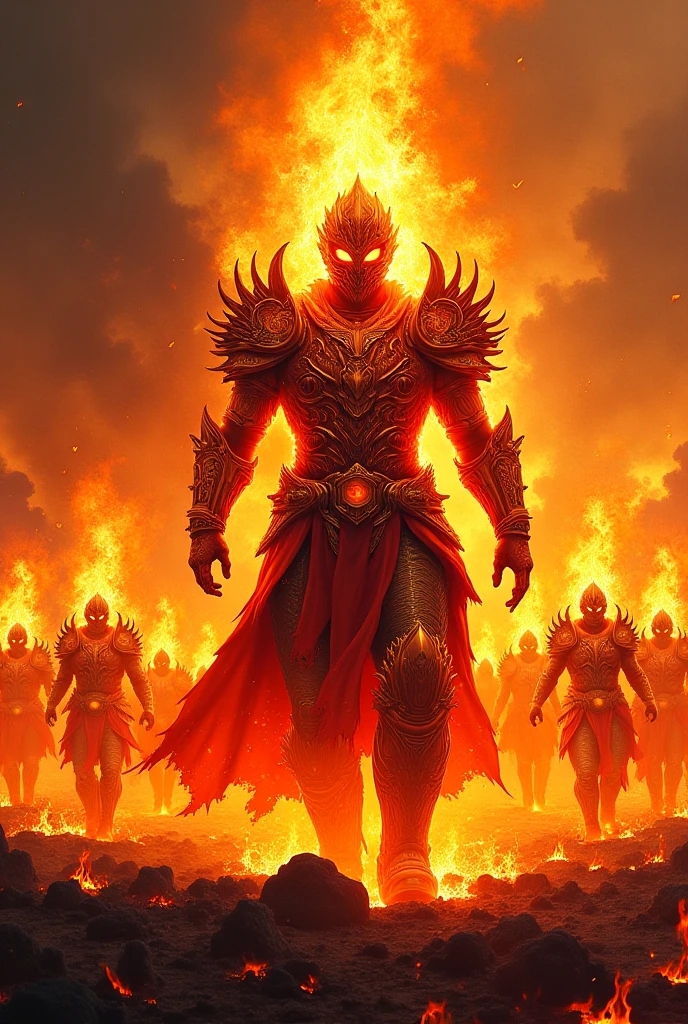 Make a fire general for a fire army - SeaArt AI