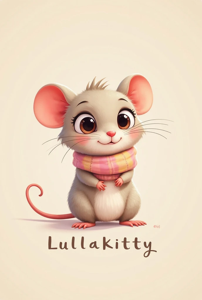 "A charming, Pixar-style cartoon rat with large, expressive eyes and ...