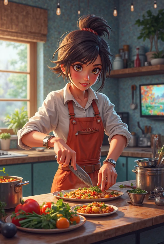 Cooking gamer - SeaArt AI
