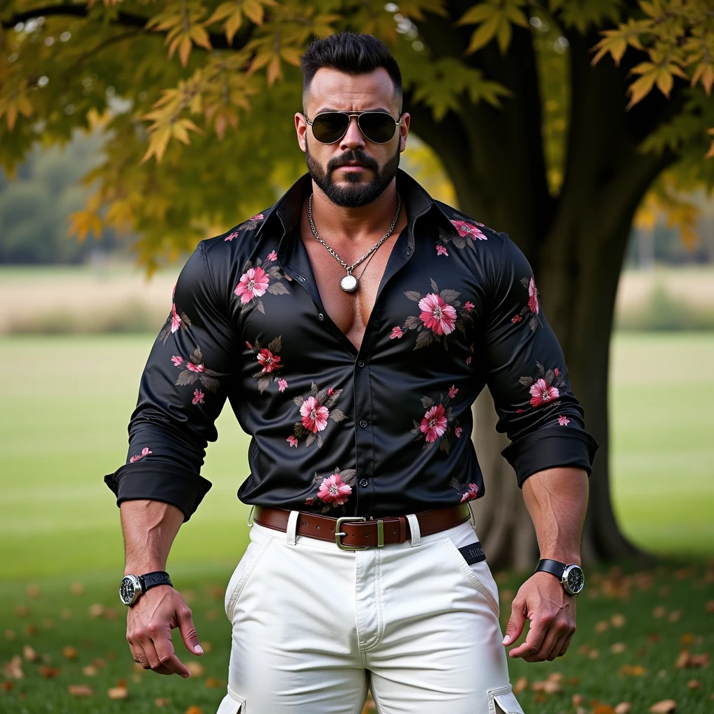 This photograph captures a young man with an exceptionally muscular ...