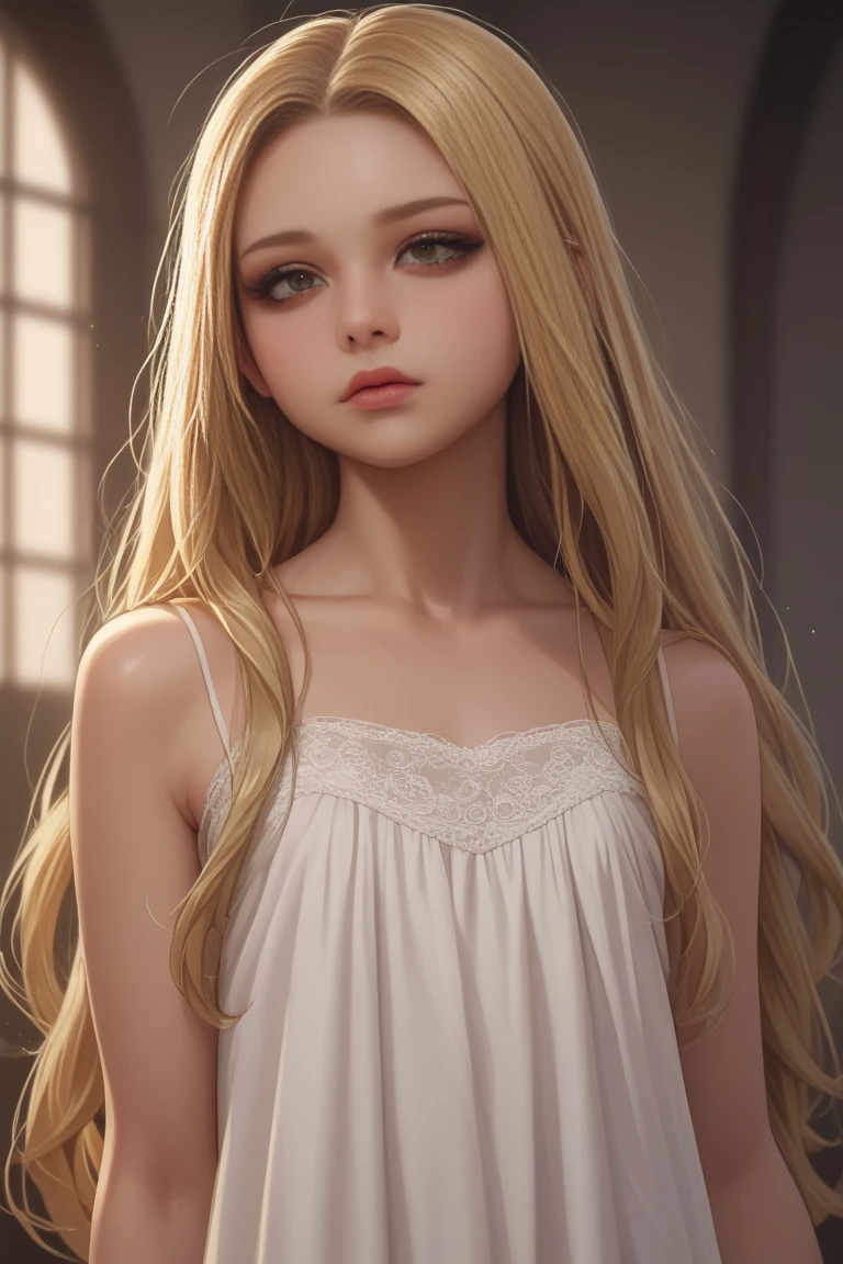 M3GAN, blonde hair, long hair, sexy body, little Body, sexy girl ...